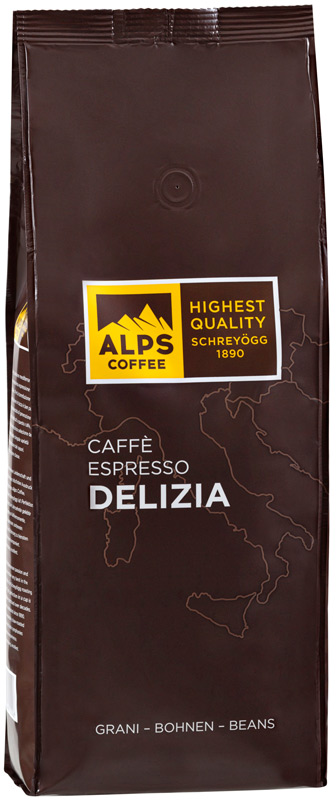 Alps Coffee DELIZIA - Café doux et délicat.
